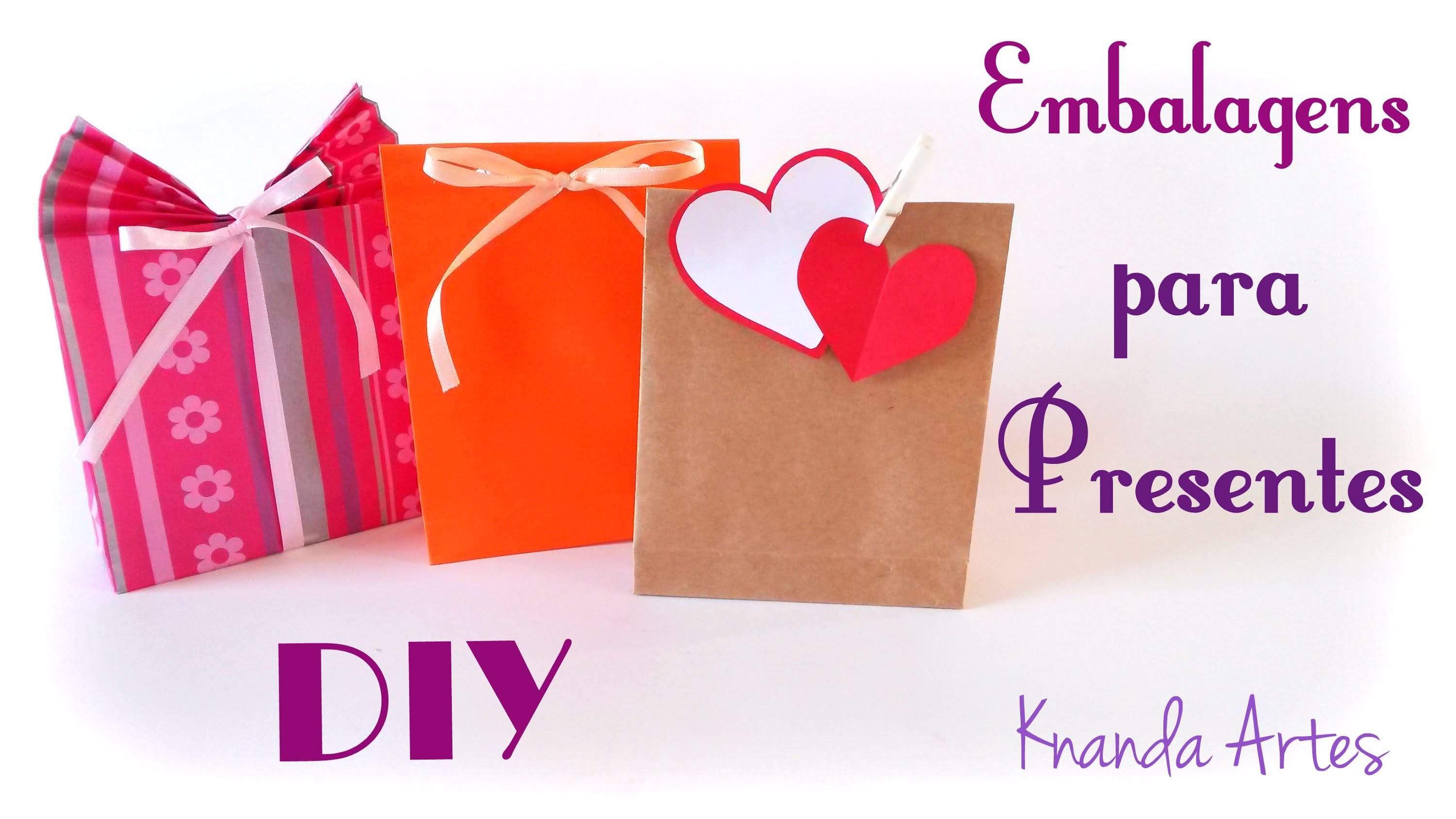 Como fazer Embalagem para Presente - Saquinho de Papel - DIY Gift Wrapping